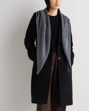 Quince 100% Merino Wool Large Triangle Scarf - Charcoal