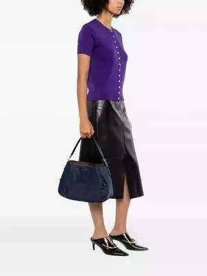 AGNES B. Origami Shoulder Bag - Blue