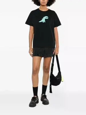 AGNES B. Embroidered Dino T-shirt - Black