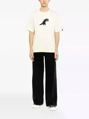 AGNES B. Embroidered Dino T-shirt - Neutrals