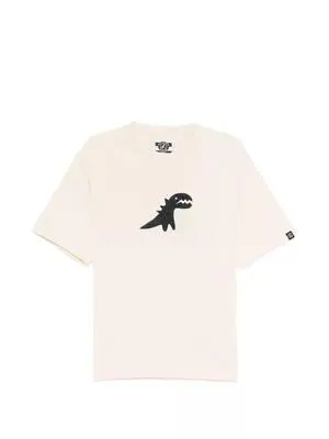 AGNES B. Embroidered Dino T-shirt - Neutrals