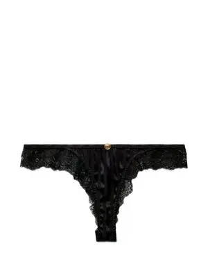 Versace Lace-trim Jacquard Silk Slip