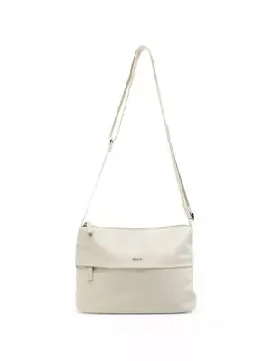 AGNES B. Logo Print Shoulder Bag - Neutrals