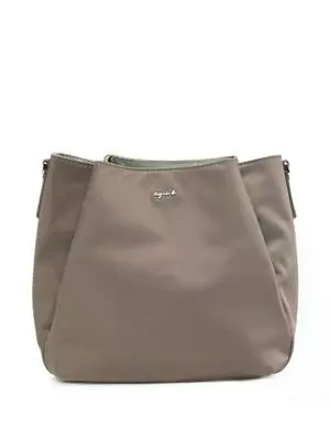 AGNES B. Origami Shoulder Bag - Brown