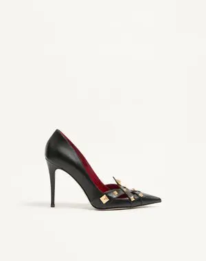 Valentino Garavani Studded Kidskin Leather Pumps - Black