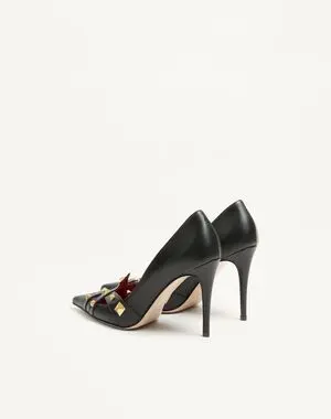 Valentino Garavani Studded Kidskin Leather Pumps - Black