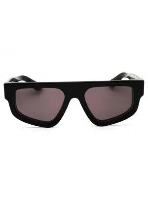 Calvin Klein Oval Sunglasses - Black/smoke