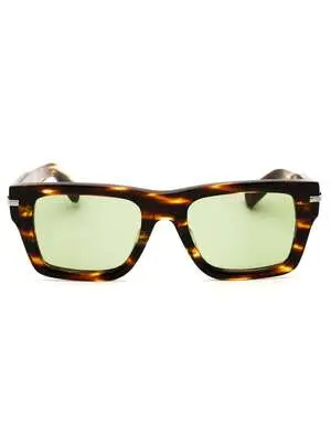 FERRAGAMO Rectangular Acetate Sunglasses With Tortoiseshell Frame - Blue/blue