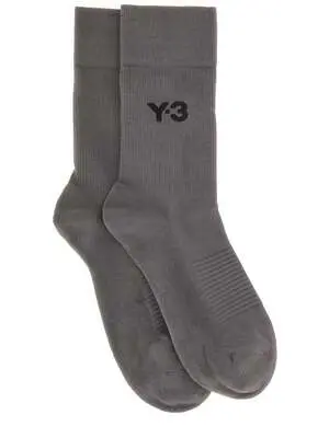 Y3 Y-3 Classic Crew Socks For Men Grey