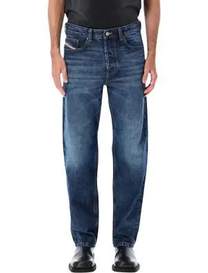 DIESEL® DIESEL® Straight Leg Faded Denim Jeans Mid Blue