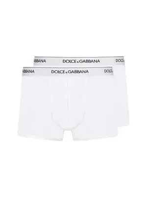 Dolce & Gabbana Dolce & Gabbana Slim Fit Boxer Briefs Bi-Pack White