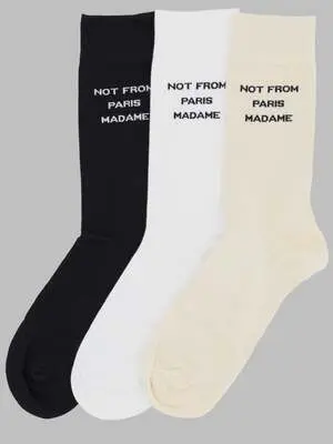 Drole De Monsieur Pack Of Three Stylish Socks For - Multicolour