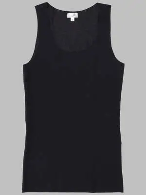 MAISON MARGIELA Ribbed Cotton Elastane Tank Top - Black
