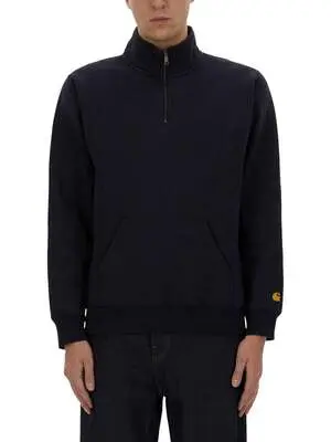 Carhartt Work In Progress Half Zipper Sweatshirt - Blue