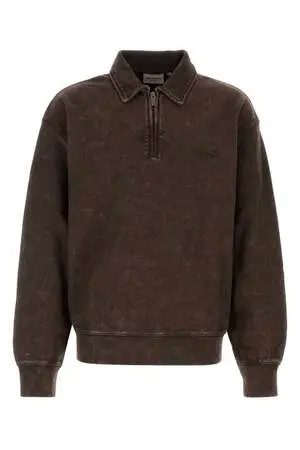 Carhartt Work In Progress Carpenter Polo Sweatshirt In Cotton - Brown