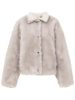 URBANCODE Faux Fur Button-up Coat