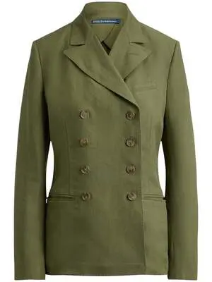 Ralph Lauren Raffia-blend Linen & Hemp Cropped Jacket