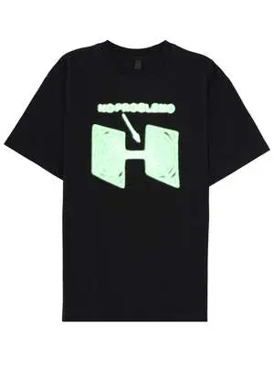 NO PROBLEMO Mini T-shirt With Stamp Logo - Black