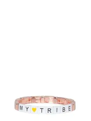 LABEL K Elastic Bracelet With Block Charm
