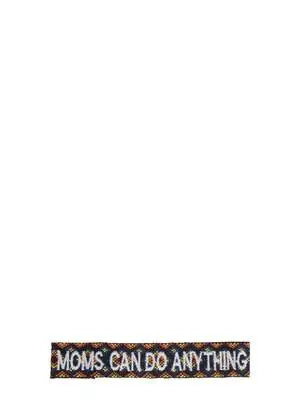 LABEL K Braided Fabric Bracelet 'moms Can Do Anything - Multicolour