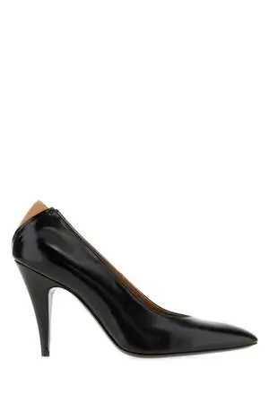 JIL SANDER Alma Leather Pump Heels - Black