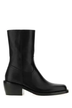 Dries Van Noten Leather Mid Calf Boots
