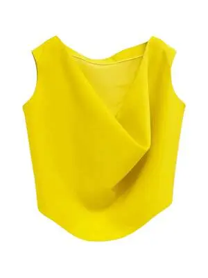 Balenciaga Draped Sleeveless Asymmetrical Top