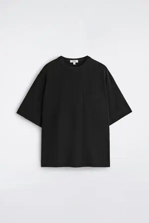 Cos Oversized Pocket-detail T-shirt Black