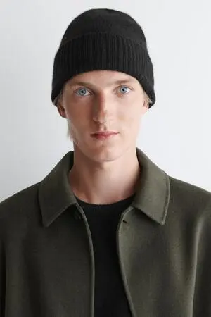 Cos Cashmere Beanie Black