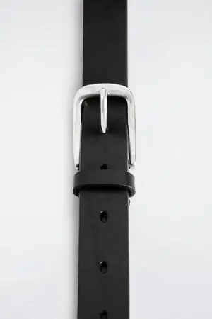 Cos Square-buckle Leather Belt - Black