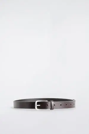 Cos Square-buckle Leather Belt - Brown