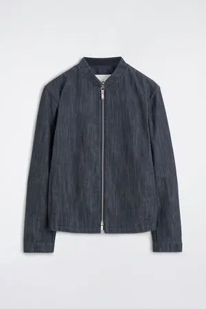 Cos Denim Bomber Jacket - Blue