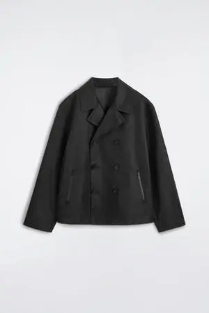 Cos Technical Nylon Short Trench Jacket - Brown