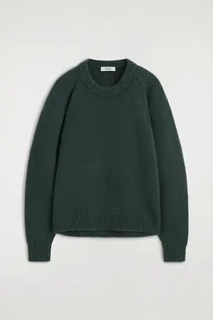 Cos Rounded Cashmere Crew-neck Jumper - Green