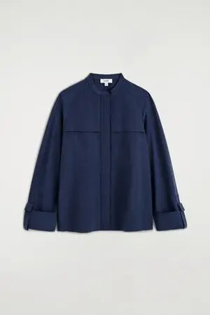 Cos Fluid Utility Shirt - Navy