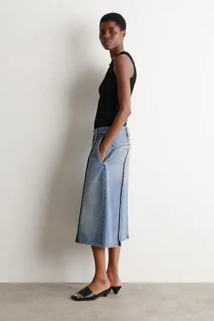 Cos Pintucked Denim Culottes