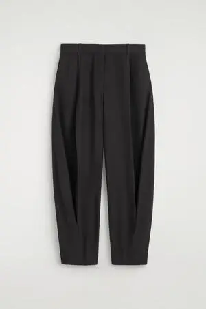 Cos Pleated Balloon-leg Pants - Black