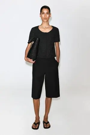 Cos Textured Short-sleeved Top