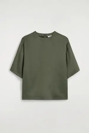 Cos Satin T-shirt - Green