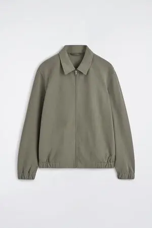 Cos Bonded-twill Harrington Jacket - Beige