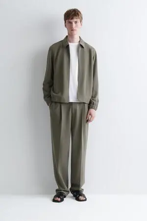 Cos Bonded-twill Harrington Jacket