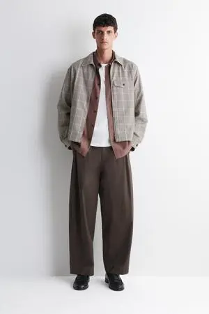 Cos Zip-up Cotton-blend Overshirt
