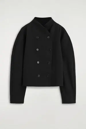 Cos Sculpted Stand-collar Jacket - Black