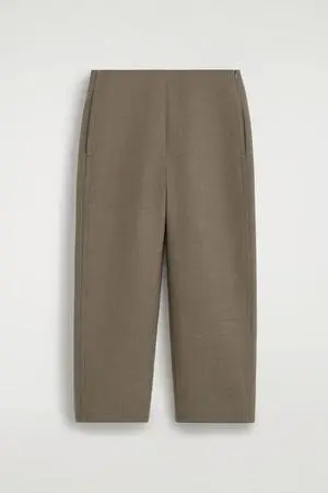 Cos Double-faced Barrel-leg Pants - Beige