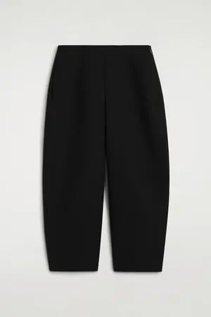 Cos Double-faced Barrel-leg Pants - Black
