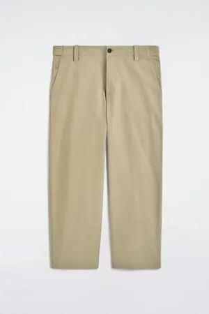 Cos Cotton-twill Relaxed-fit Straight-leg Pants - Beige