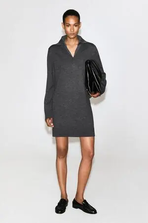 Cos Merino Wool Mini Polo Dress