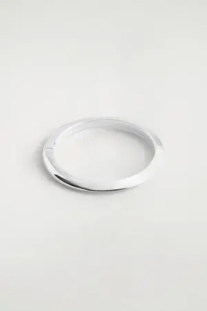 Cos Faceted Bangle - Silver-colored