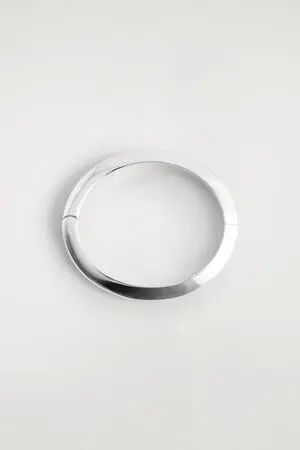 Cos Faceted Bangle - Silver-colored