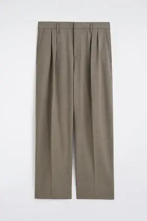 Cos Wool-blend Relaxed-fit Wide-leg Pants - Brown